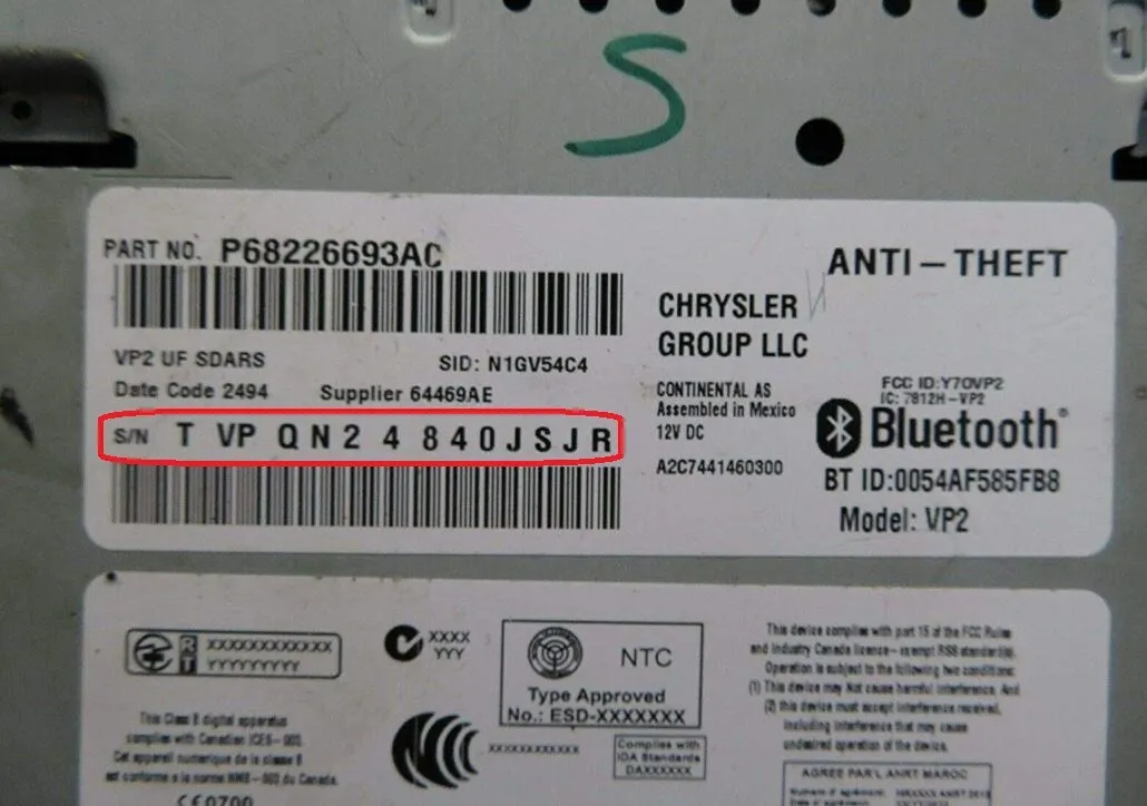 Retrieve Your Chrysler Radio Code Online - 24/7 | radiocodes.co